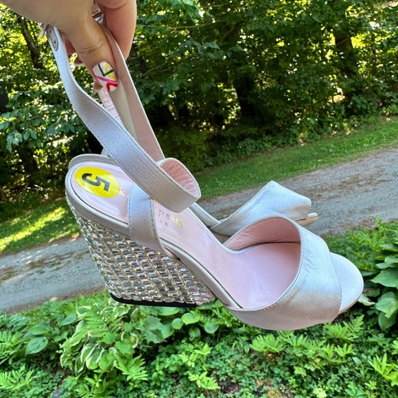 kate spade | Shoes | Kate Spade Silver Wedge Sandals | Poshmark